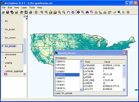 Download Free FCC Land Mobile - Private ArcGIS Shapefile