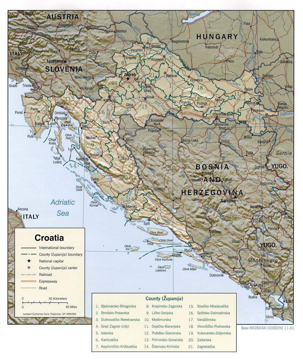 Free Croatia Maps