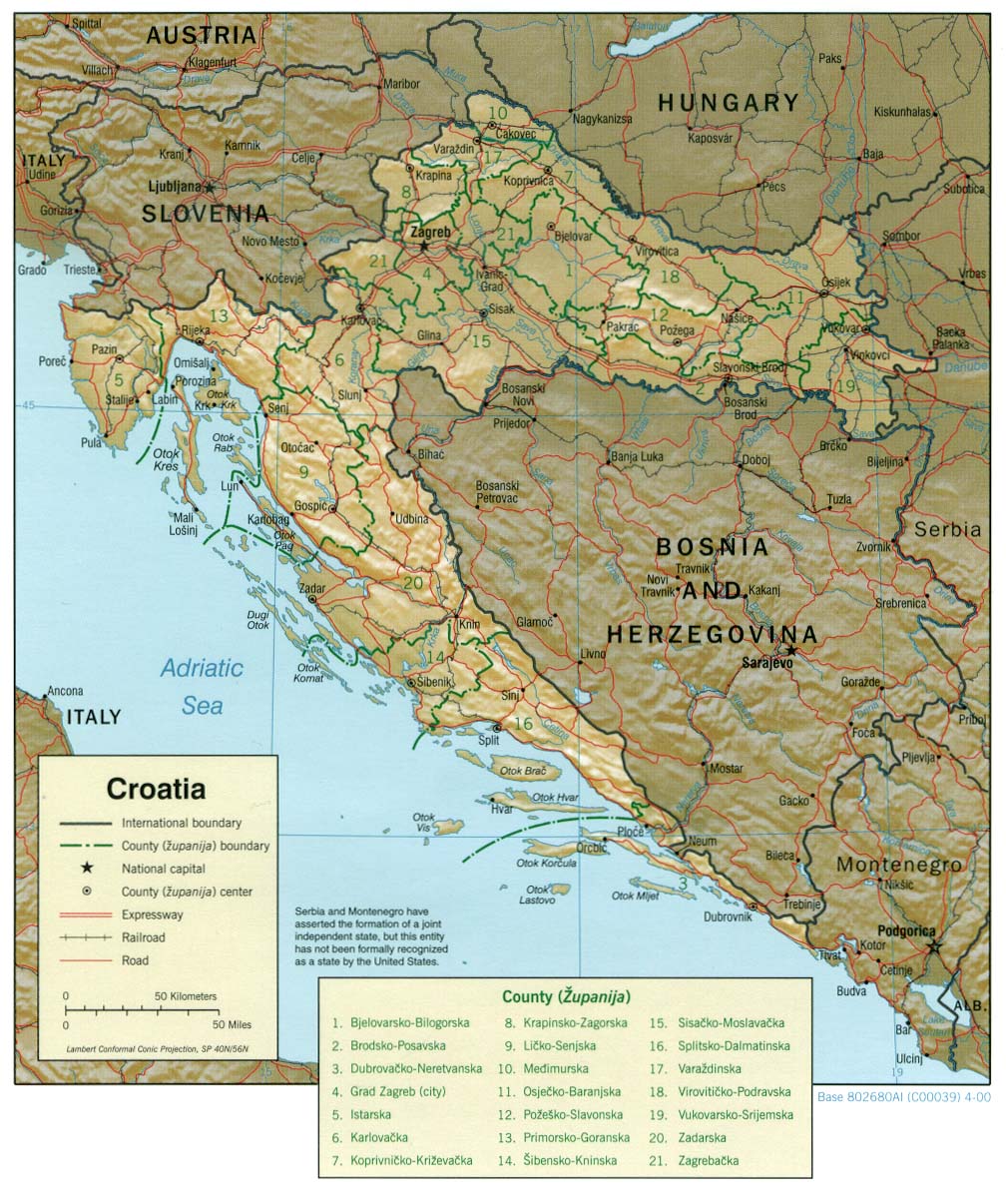 Free Croatia Maps