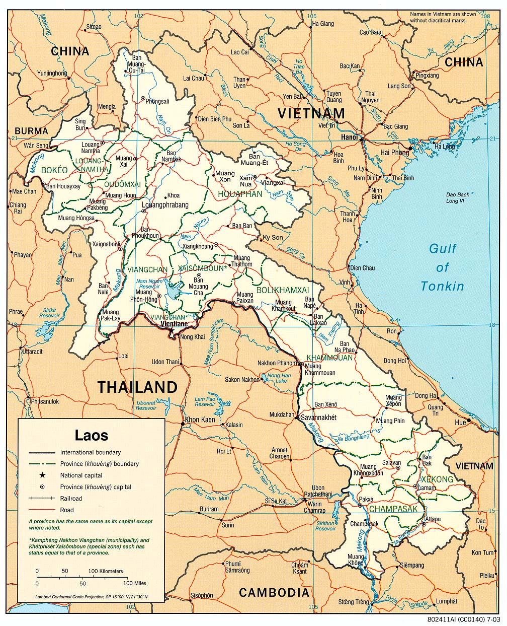 Download Free Laos Maps