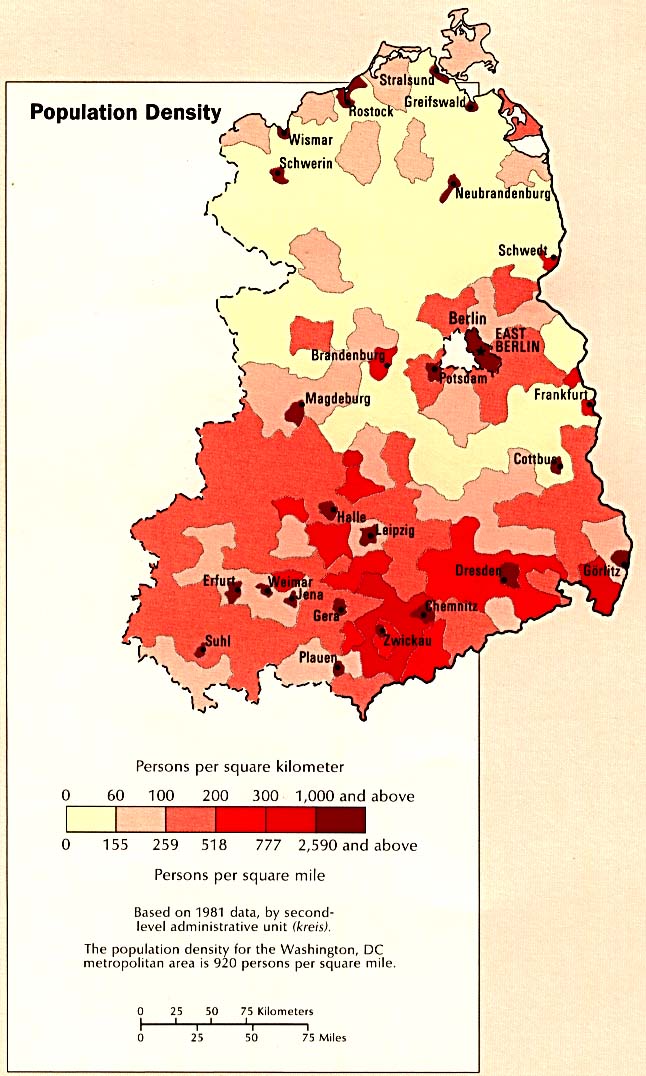 GDR (Eastern Germany) Population density map [OS] [646×1076] : r/MapPorn
